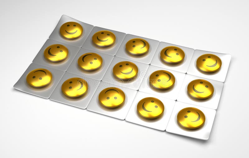 Tablets for a good mood stock photo. Image of emotion - 149654800