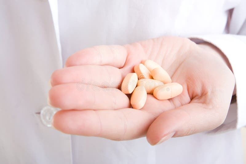 Tablets On A Hand Picture. Image: 4923436