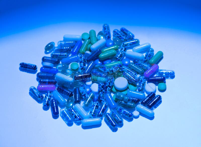 Tablets Laboratory Blue Light Stock Photo - Image of drug, group: 83538954