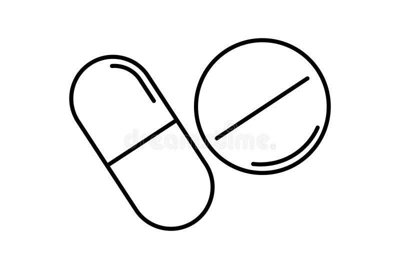 Tablets Line Flat Icon Black Science Outline Symbol App Web Sign Stock ...