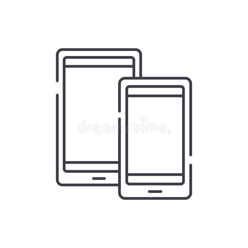 Tablets Line Icon Concept. Tablets Vector Linear Illustration, Symbol ...