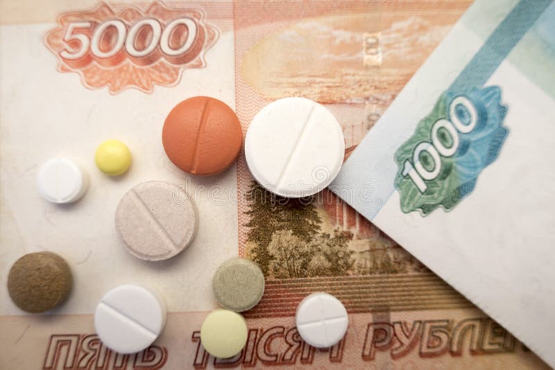 Tablets Located on Russian Rubles Stock Image - Image of thousandth ...