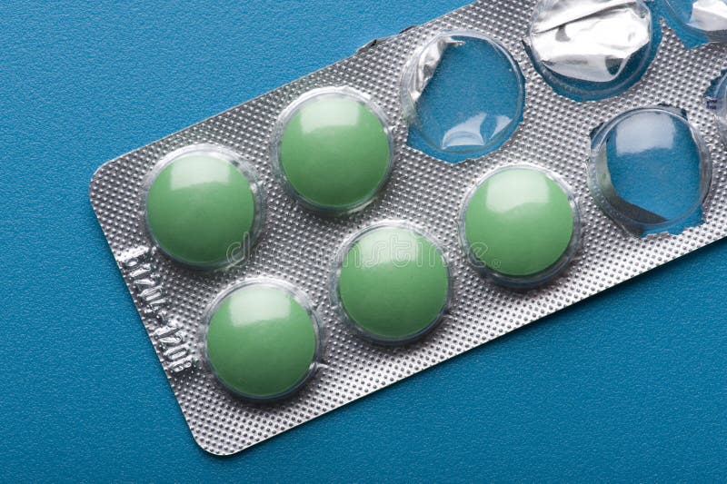 Tablets Macro on Blue Background Stock Image - Image of dose, drugs ...