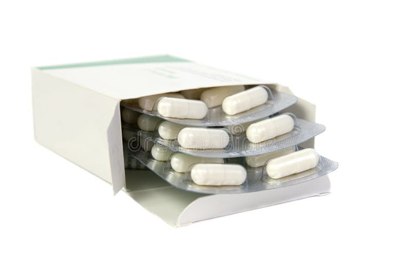 Antique Pill Box with Green and Orange Tablets Stock Image - Image of ...