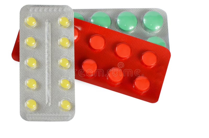 Tablets in Packing Isolated on White Stock Image - Image of group, help ...