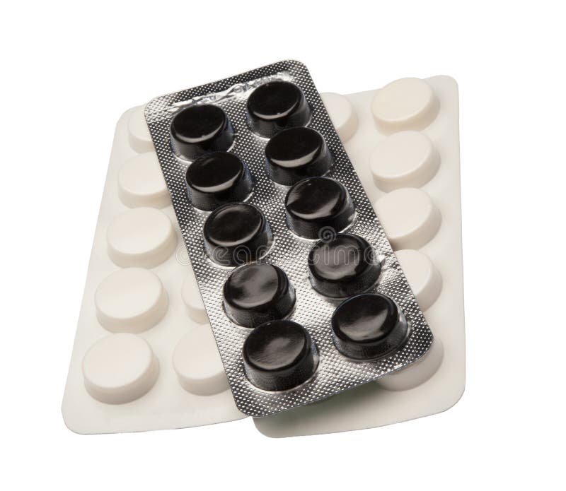 Tablets Activated Carbon stock photo. Image of adsorbent - 33588330