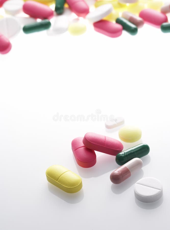 Stack of Pills and Capsules Stock Photo - Image of pharmaceuticals ...
