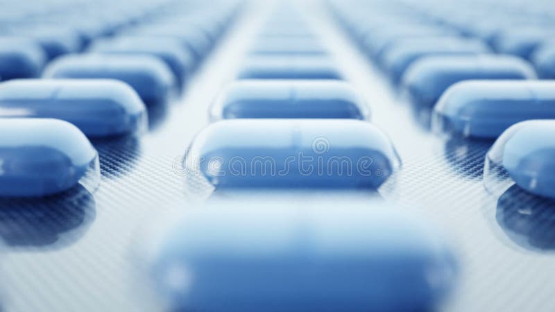 Tablets and Pills Packed. Mooving Camera. Medical Concept, Background ...