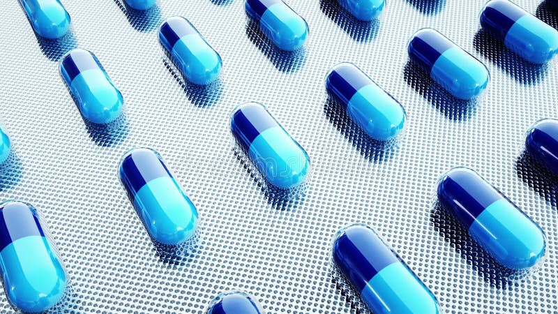 Tablets and Pills Packed. Mooving Camera. Medical Concept, Background ...