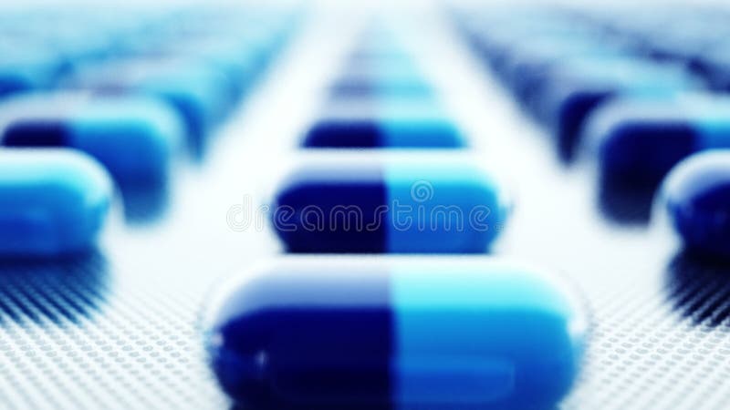 Tablets and Pills Packed. Mooving Camera. Medical Concept, Background ...