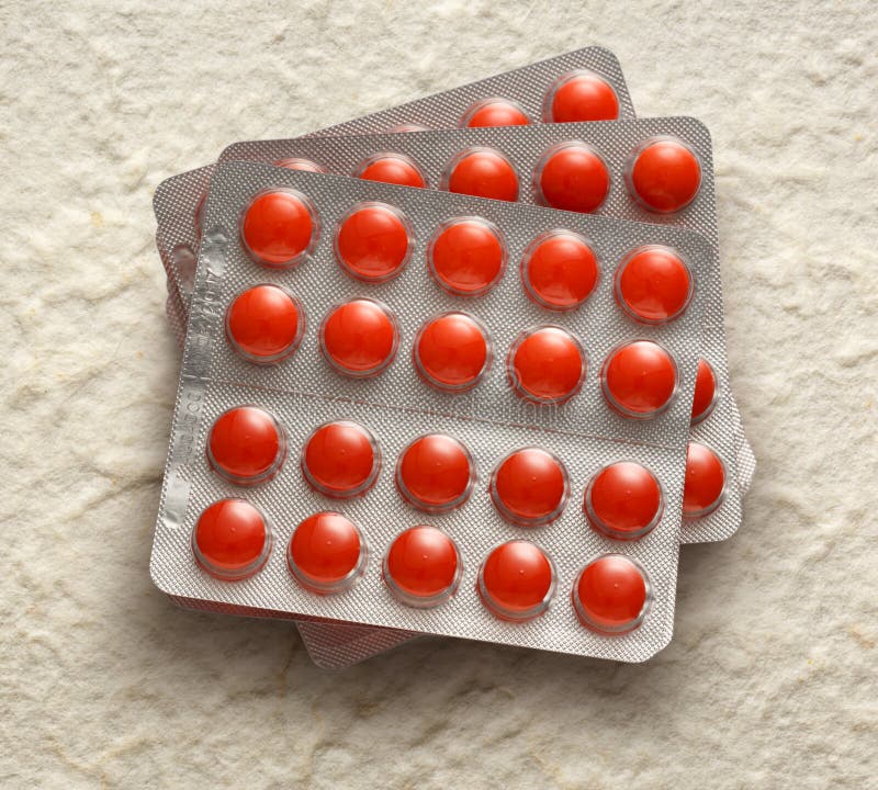 Tablets in plastic packing stock image. Image of cure - 53342925