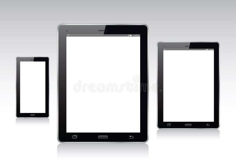 Tablets and Smart Phone. Vector Illustration. Stock Illustration ...