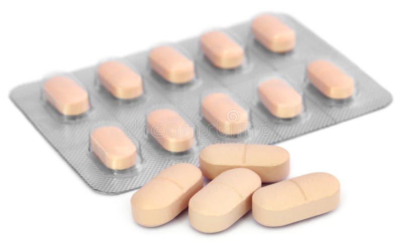 Tablets in Strip, Medication Strip Over White Background Stock Image ...