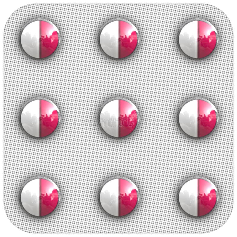 Tablets Texture Seamless on Blister Stock Illustration - Illustration ...