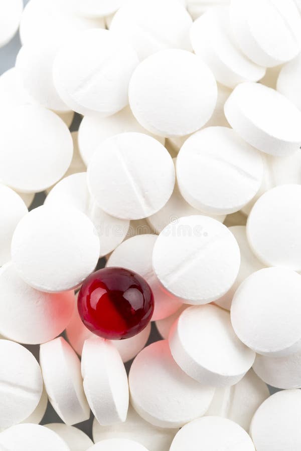 Tablets in white and red stock photo. Image of medizin - 29382946