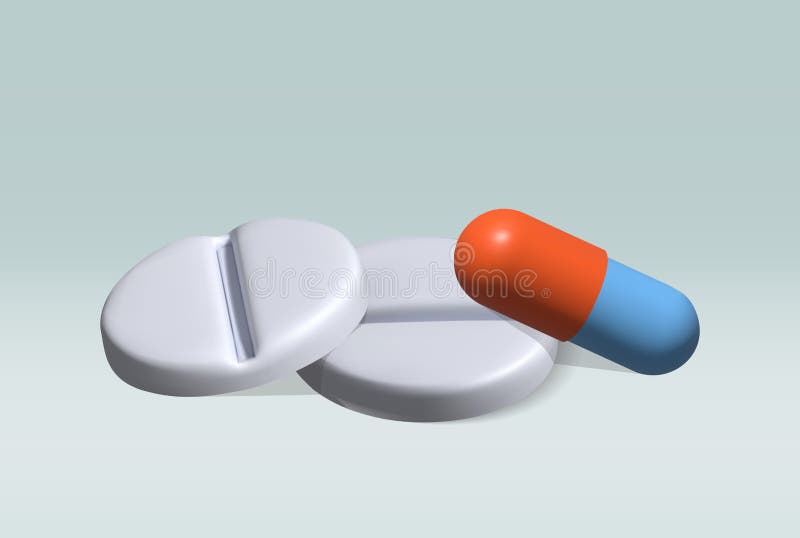 Tablette Mit Kapselisoliertem 3D-Symbol. Abbildung 3D Vektor Abbildung ...