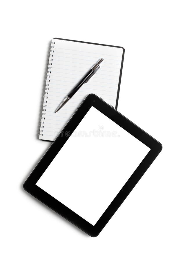 Tablette Tactile Et Carnet Vide Image stock - Image du internet ...