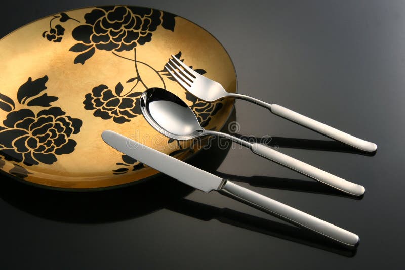 Tableware stock image. Image of dining, plate, utensils - 12303025