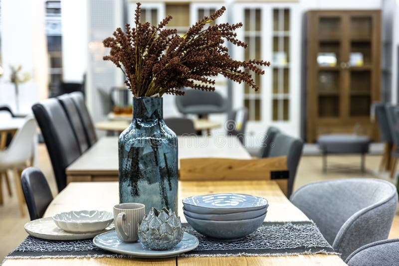 Tableware and Decor Details in the Interior of a Home Goods Store Stock ...