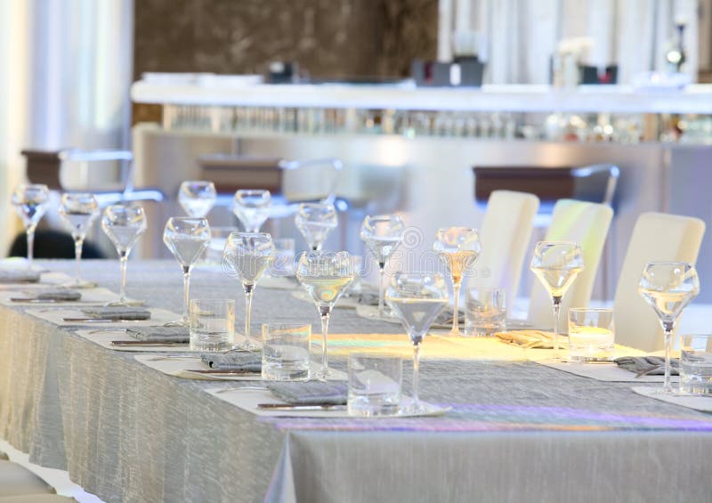 Tableware and glasses stock image. Image of guest, cutlery - 8105551