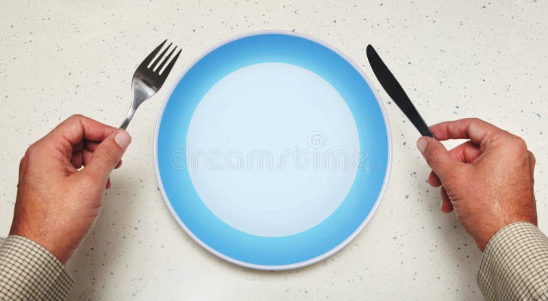 Tableware in hands stock photo. Image of advertisement - 102503086