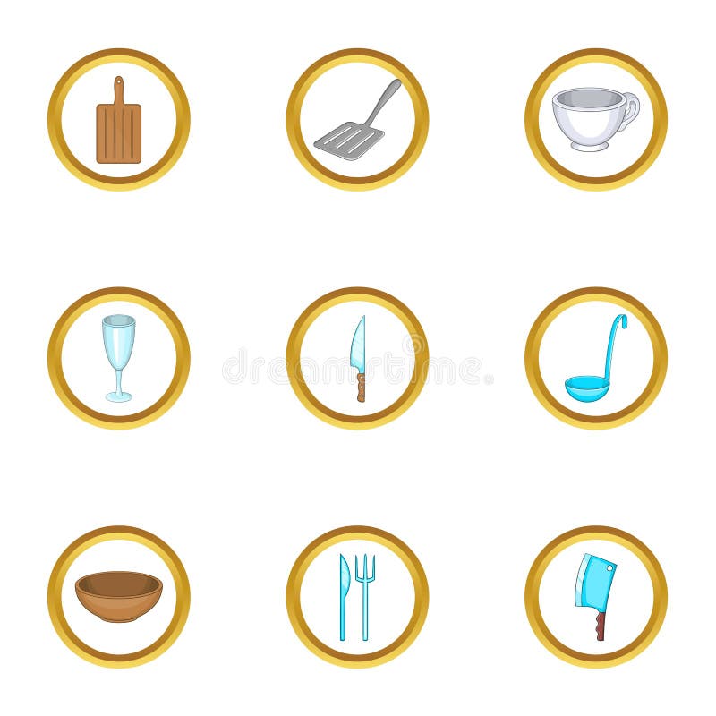 Tableware Icons Stock Illustrations – 4,399 Tableware Icons Stock ...