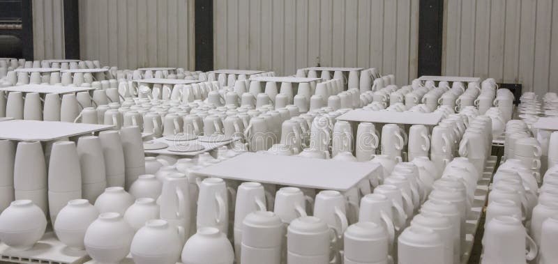 Tableware Manufacturing Plant Stock Image - Image of pottery, chinaware ...