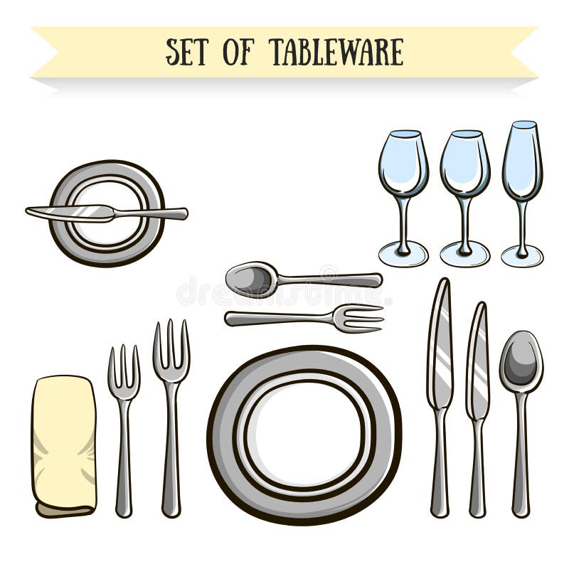 Tableware Stock Illustrations – 23,609 Tableware Stock Illustrations ...