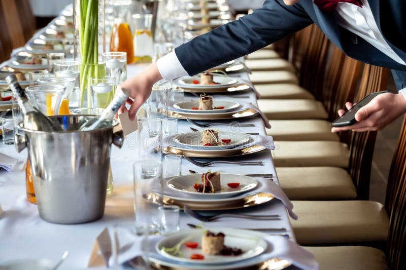 Tableware and Table Decorations at Celebrations Stock Image - Image of ...