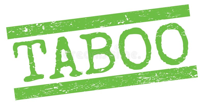 TABOO Text on Green Lines Stamp Sign Stock Illustration - Illustration ...