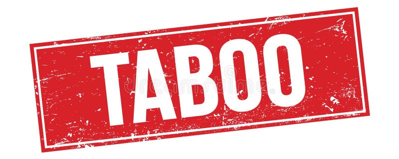 TABOO Text on Red Grungy Rectangle Stamp Stock Illustration ...
