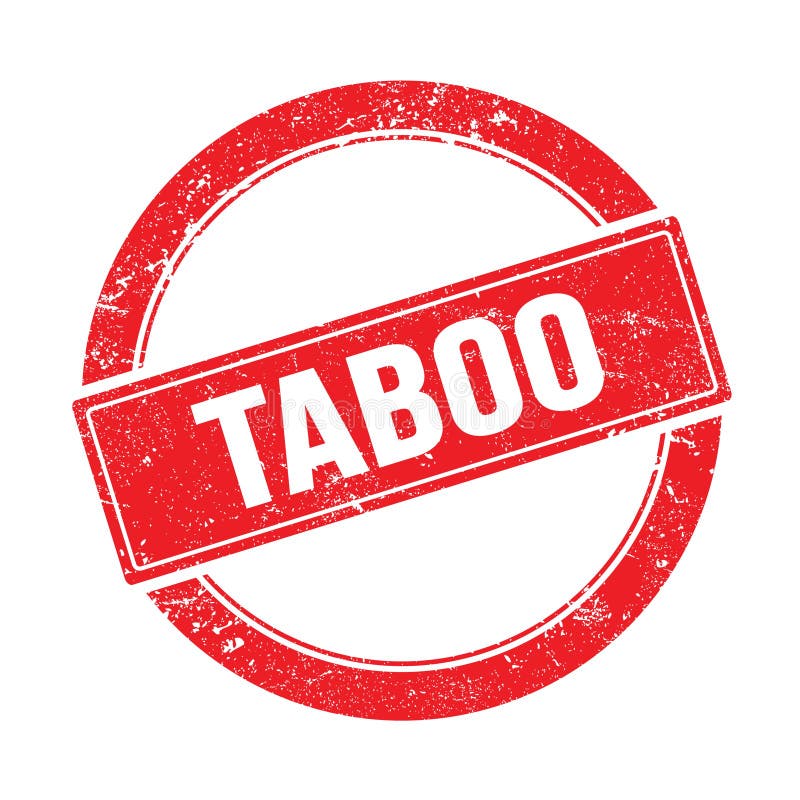 TABOO Text on Red Grungy Round Stamp Stock Illustration - Illustration ...