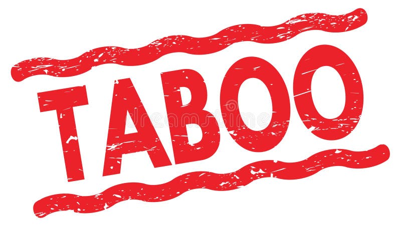 TABOO Text on Red Lines Stamp Sign Stock Illustration - Illustration of ...