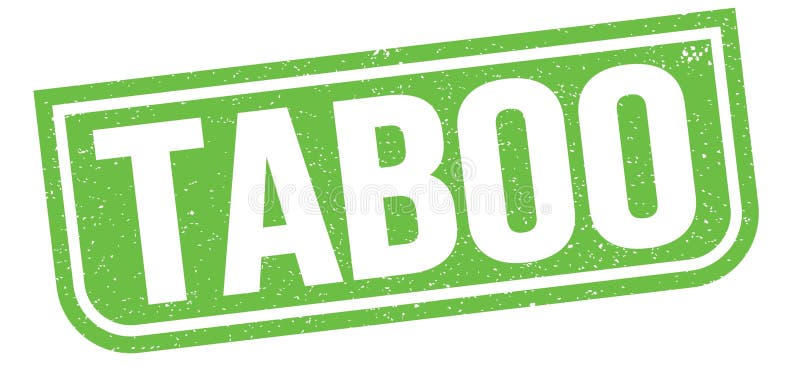 TABOO Text Written on Green Stamp Sign Stock Illustration ...