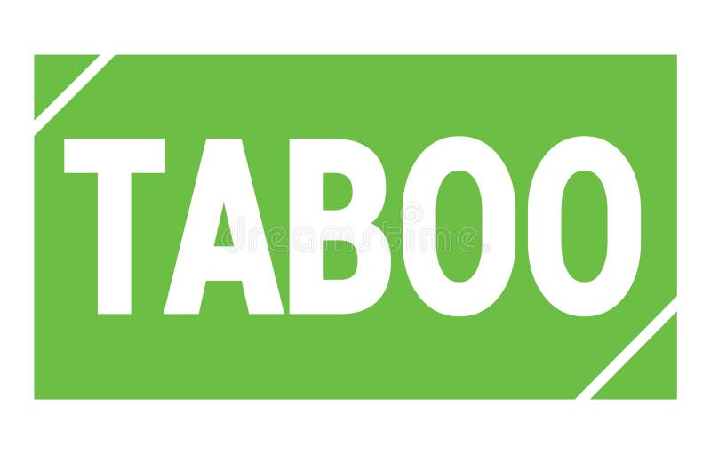 TABOO Text Written on Green Stamp Sign Stock Illustration ...