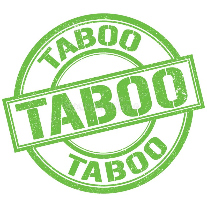 TABOO Text Written on Green Stamp Sign Stock Illustration ...