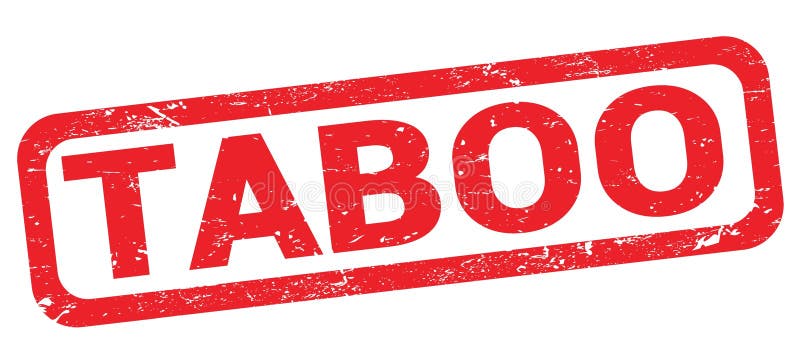 TABOO Text Written on Red Rectangle Stamp Stock Illustration ...