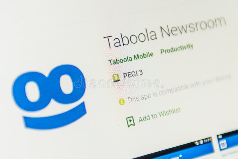 Taboola App Icon. Selective Focus. Editorial Photography - Image of ...