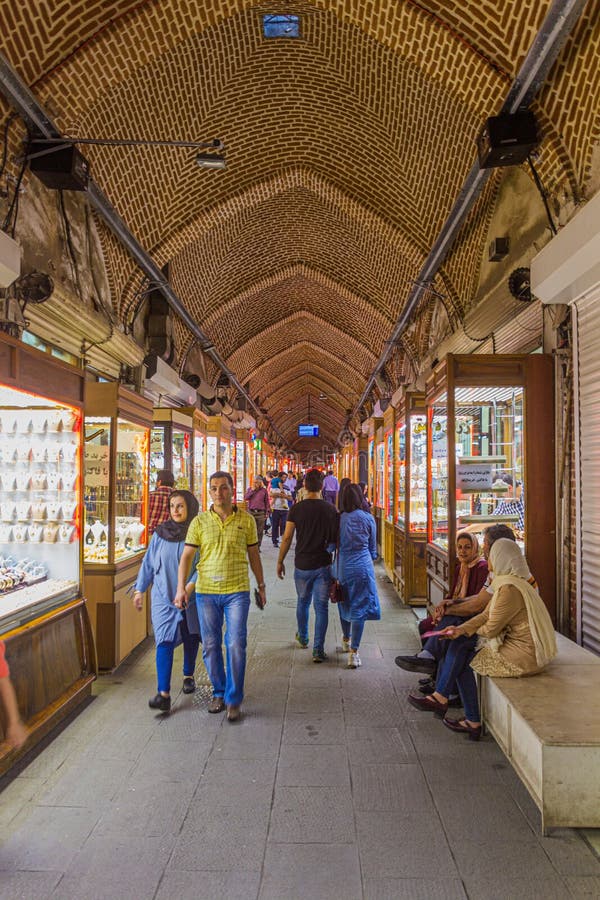 TABRIZ, IRAN - JULY 15, 2019: View of the Bazaar in Tabriz, Ir ...