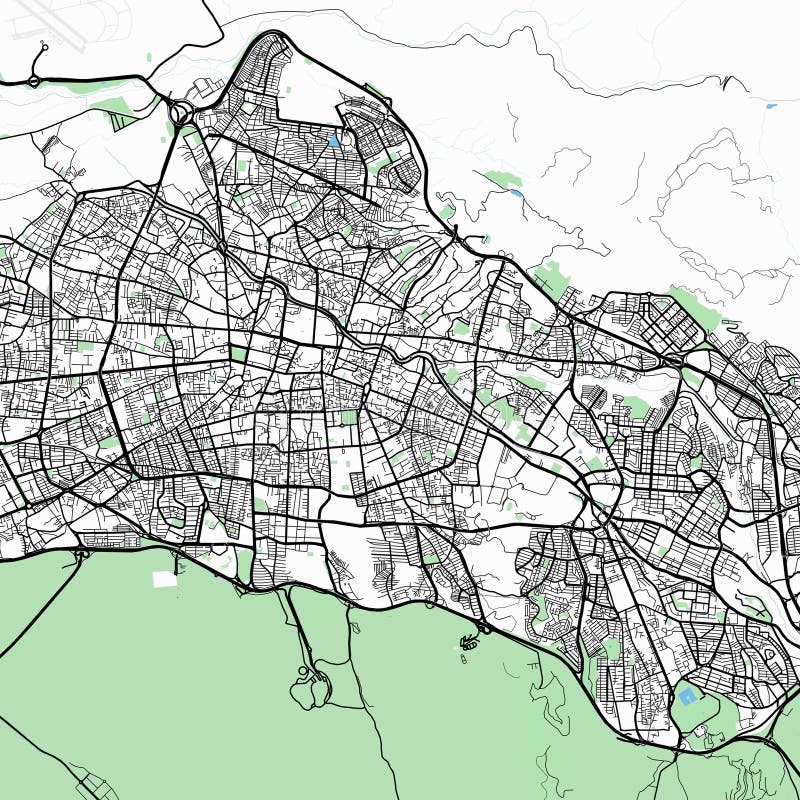Tabriz map. stock illustration. Illustration of text - 307111357