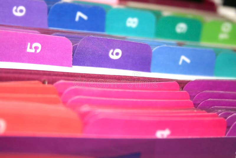 Tabs of Files stock photo. Image of colored, multi, stationary - 1059984