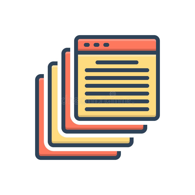 Color Illustration Icon for Tabs, Bookmarks and Clips Stock ...