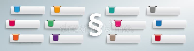 12 Tabs Long Header Paragraph Infographic Stock Vector - Illustration ...