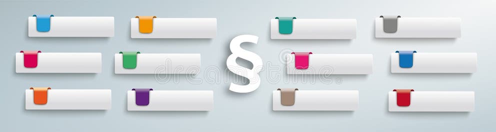 12 Tabs Long Header Paragraph Infographic Stock Vector - Illustration ...