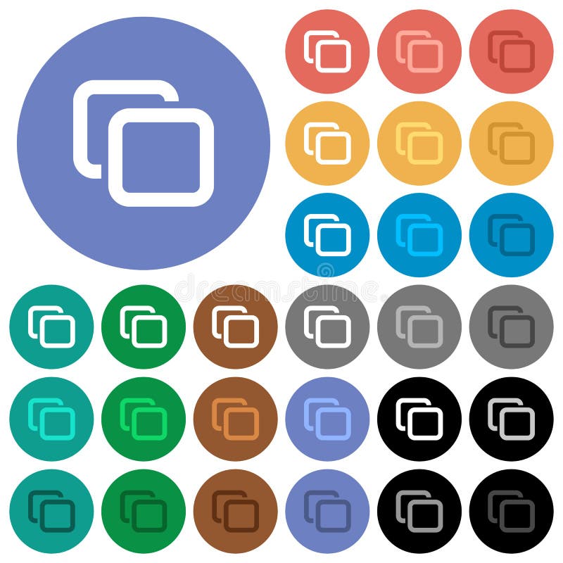 Tabs Round Flat Multi Colored Icons Stock Vector - Illustration of ...