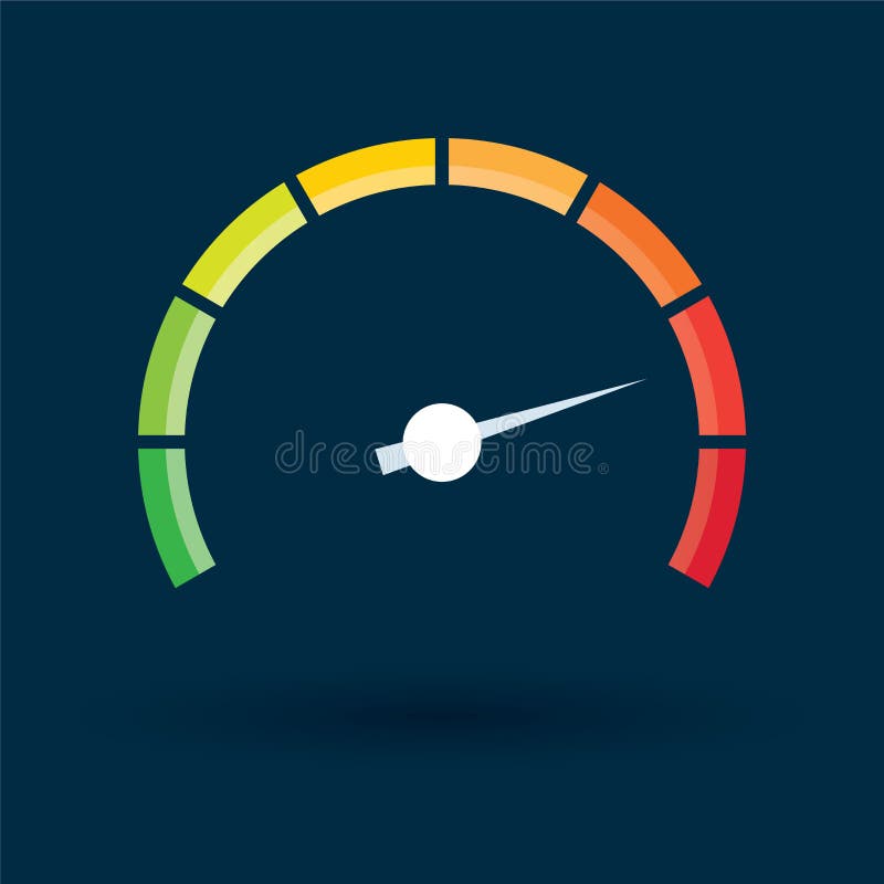 Tacómetro Con Valores Del Color Ilustración del Vector - Ilustración de ...