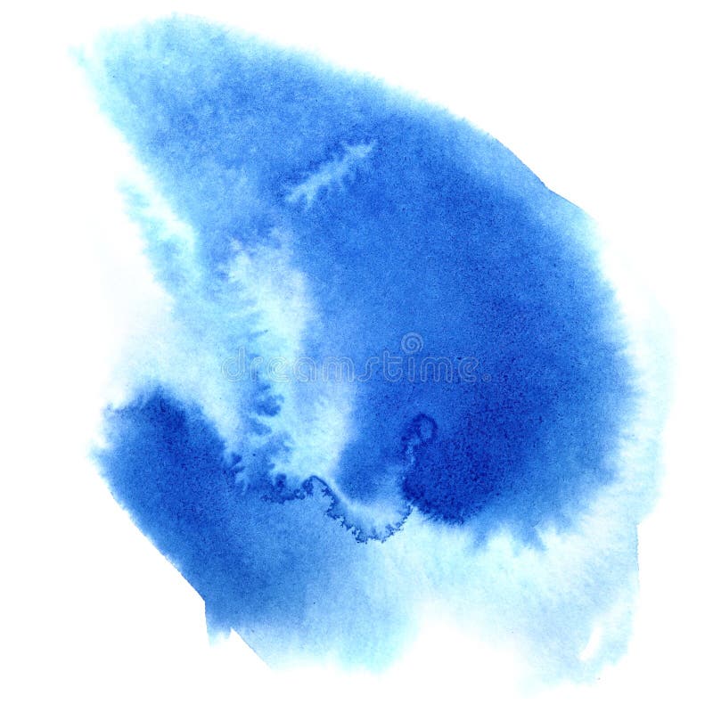Tache bleue d'aquarelle illustration stock. Illustration du couleur ...