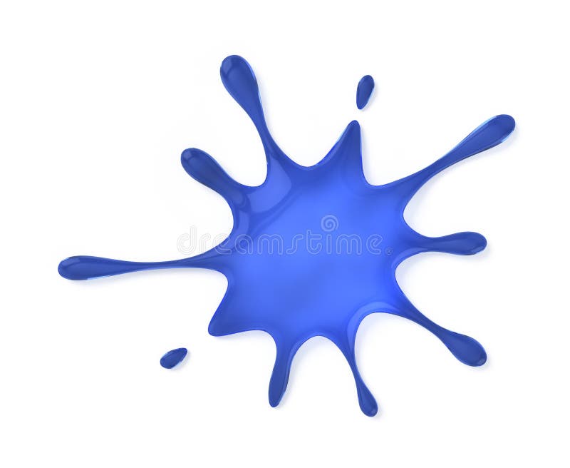 Tache bleue de peinture illustration stock. Illustration du égouttement ...