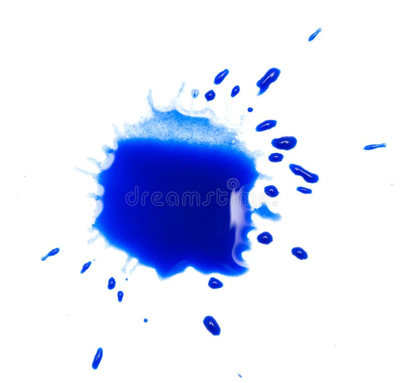 Tache Bleue De Tache Sur Le Fond Blanc Photo stock - Image du retrait ...