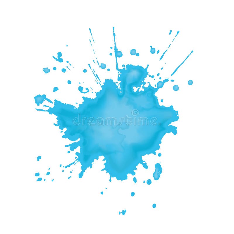 Tache D'aquarelle Bleu-clair Illustration de Vecteur - Illustration du ...